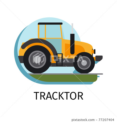 Tracktor in flat style - Stock Illustration [77207404] - PIXTA