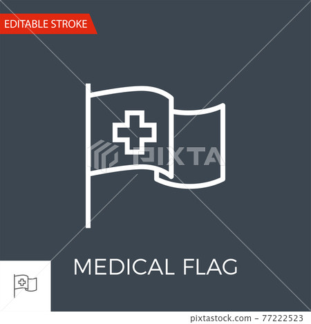 Medical Flag Vector Icon - Stock Illustration [77222523] - PIXTA
