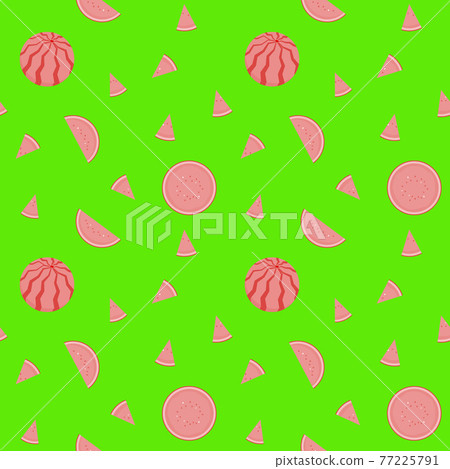 Psychedelic pink watermelon seamless pattern... - Stock Illustration ...