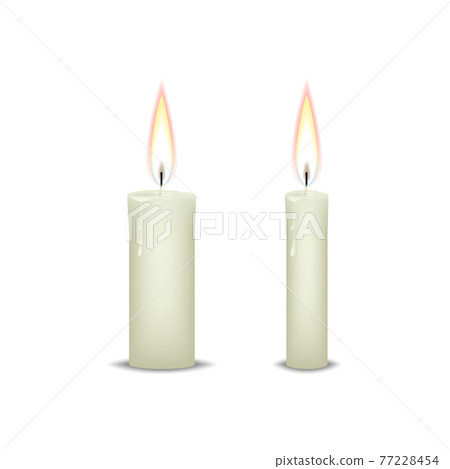 Real Vec Candles on the black back - Stock Illustration [77228454] - PIXTA