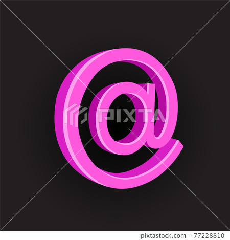 pink color email sign symbol - Stock Illustration [77228810] - PIXTA