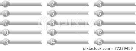 Numbered silver heading tag set no.02 - Stock Illustration [77229499 ...