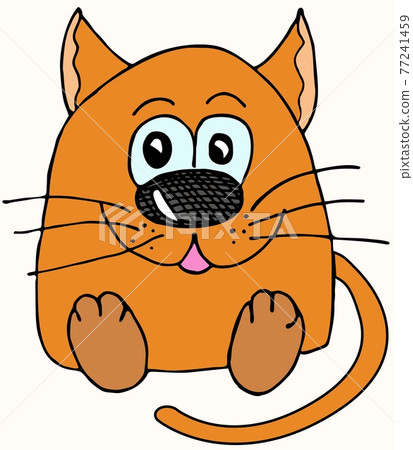 Sad and upset cat character drawn with marker....-插圖素材 [77241459] - PIXTA圖庫