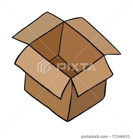 Cartoon vector illustration of open empty... - Stock Illustration ...