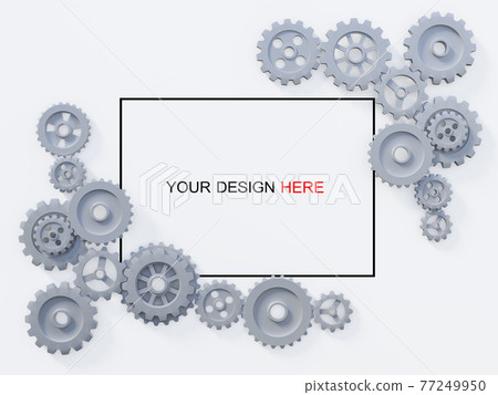 3ds rendering image of gears for mechanical... - Stock Illustration ...