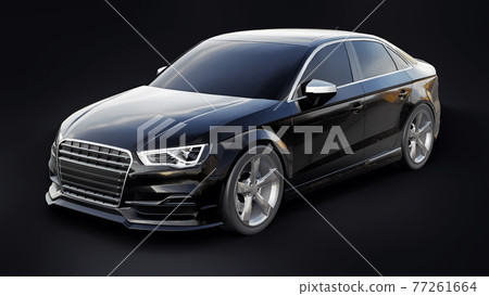 Super fast sports car color black metallic on a... - Stock Illustration ...