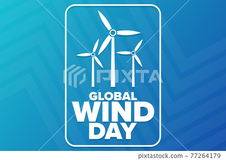 Global Wind Day. Holiday concept. Template for... - Stock Illustration ...