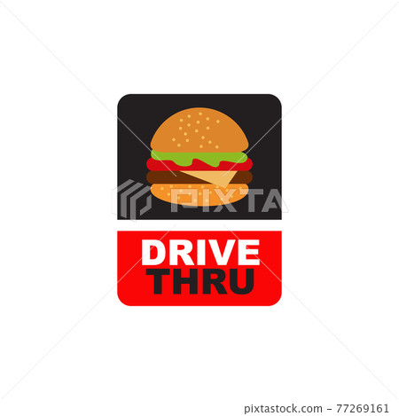 Drive thru text logo design template - Stock Illustration [77269161 ...
