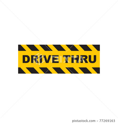Drive thru text logo design template - Stock Illustration [77269163 ...