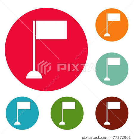 Flag icons circle set vector - Stock Illustration [77272961] - PIXTA