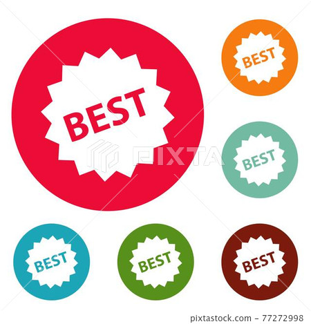 Best sign icons circle set vector - Stock Illustration [77272998] - PIXTA