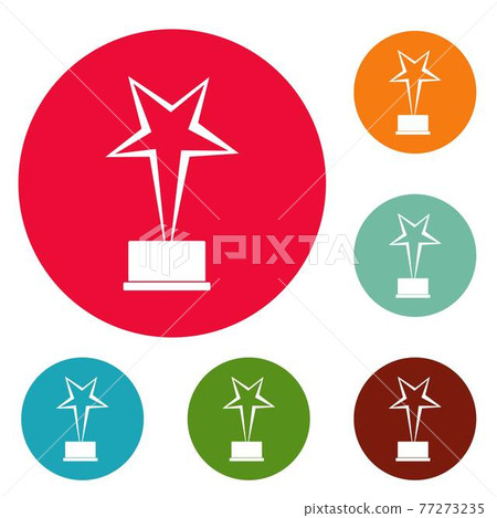 Star award icons circle set vector - Stock Illustration [77273235] - PIXTA