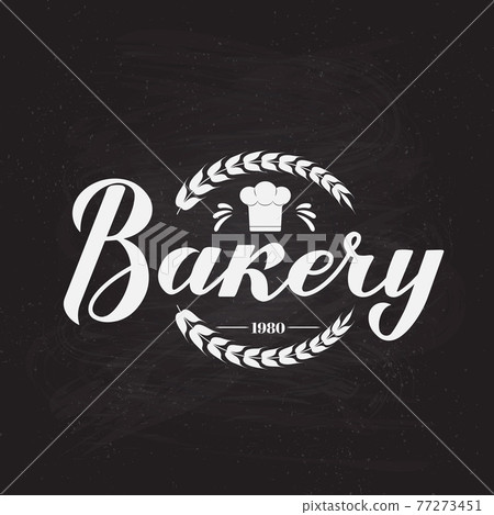 Bakery calligraphy hand lettering on chalkboard... - Stock Illustration ...