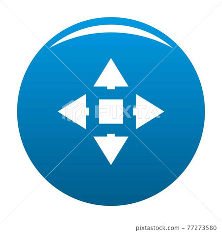 Cursor displacement icon blue vector - Stock Illustration [77273580 ...