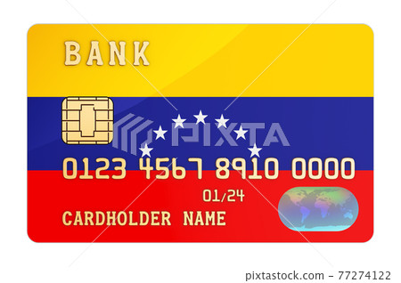 Bank credit card featuring Venezuelan flag.... - Stock Illustration ...