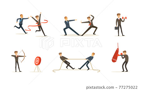 Competition of Business People Set, Office...-插圖素材 [77275022] - PIXTA圖庫
