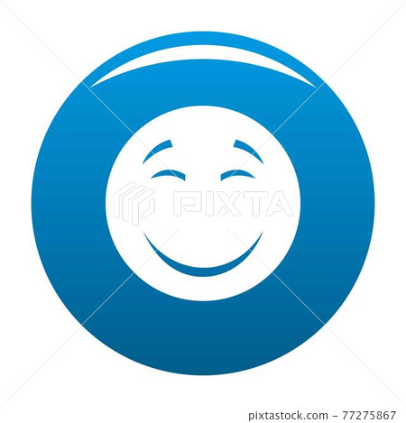 Smile icon blue vector - Stock Illustration [77275867] - PIXTA