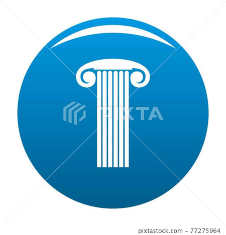Marble column icon blue vector - Stock Illustration [77275964] - PIXTA