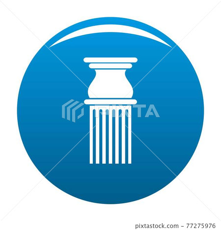 Classical column icon blue vector - Stock Illustration [77275976] - PIXTA