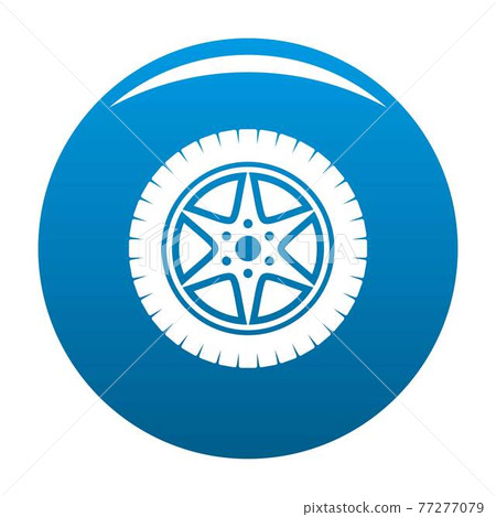 Car wheel icon blue vector-插圖素材 [77277079] - PIXTA圖庫