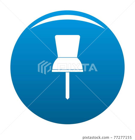 Pin icon blue vector - Stock Illustration [77277155] - PIXTA
