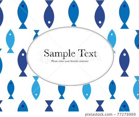 Fish motif pattern background frame - Stock Illustration [77278989] - PIXTA