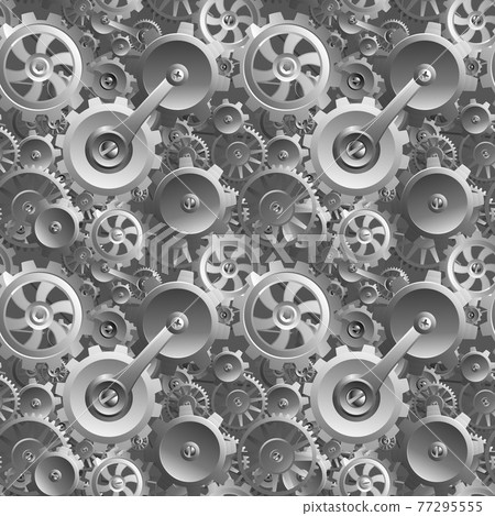 Gears and Cogs Seamless Machine Background - Stock Illustration ...