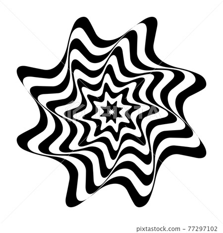 Op art design element. Twisting rotation... - Stock Illustration ...