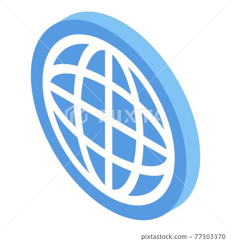 Globe sign icon, isometric style - Stock Illustration [77303370] - PIXTA