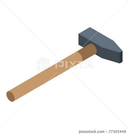 Hand hammer icon, isometric style - Stock Illustration [77303449] - PIXTA