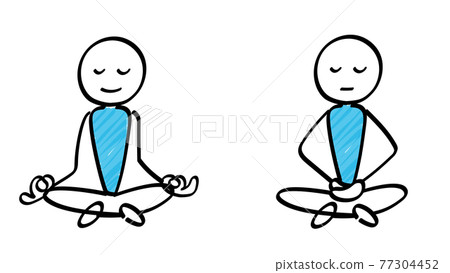 Stickman meditation with meditation - Stock Illustration [77304452] - PIXTA