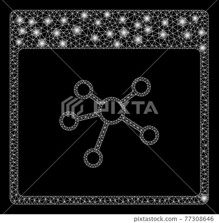 Flare Mesh 2D Links Calendar Page with Flare Spots - Stock Illustration ...
