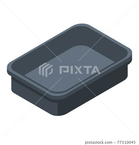 Empty black container icon, isometric style - Stock Illustration ...