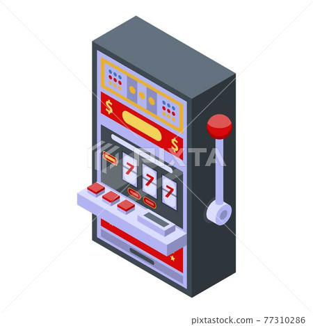Game slot machine icon, isometric style - Stock Illustration [77310286 ...