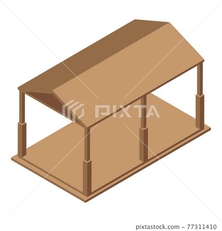 Home gazebo icon, isometric style - Stock Illustration [77311410] - PIXTA