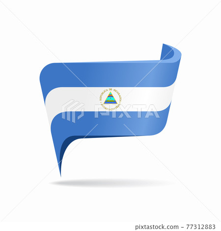 Nicaraguan flag map pointer layout. Vector... - Stock Illustration [77312883] - PIXTA