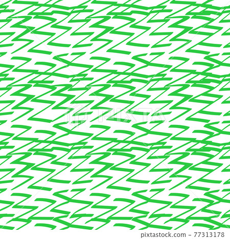 Hand drawn green zigzag shapes seamless pattern... - Stock Illustration ...