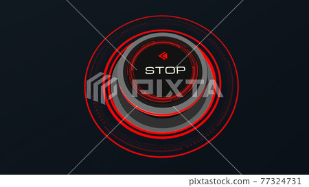 Start Stop Button Concept with finger touch... - Stock Illustration ...