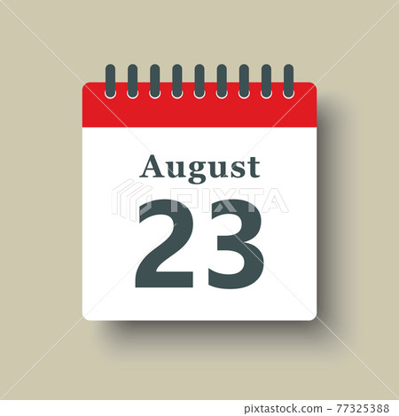 Icon day date 23 August, template calendar page - Stock Illustration ...