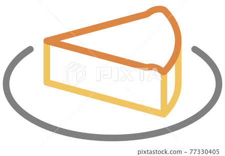 Cheesecake line drawing - Stock Illustration [77330405] - PIXTA