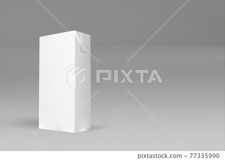 3d rendering of a white rectangle box with a... - Stock Illustration ...