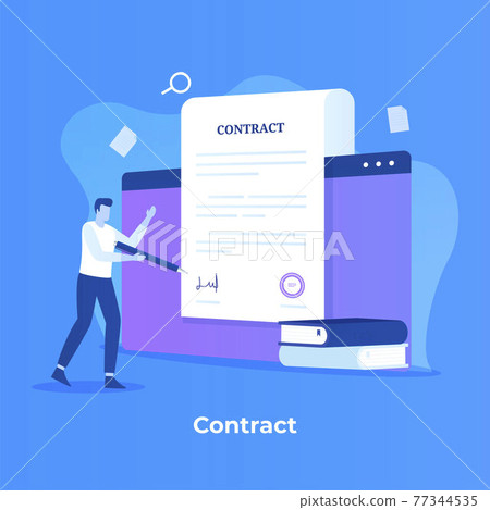 Contract illustration concept design.... - Stock Illustration [77344535 ...