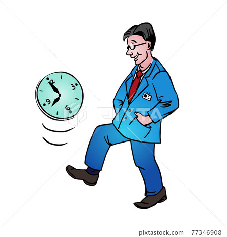 Procrastination businessman which delay his... - Stock Illustration ...