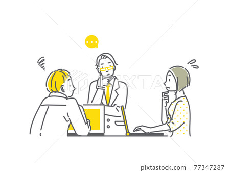 Business team discussion Simple and stylish... - Stock Illustration ...