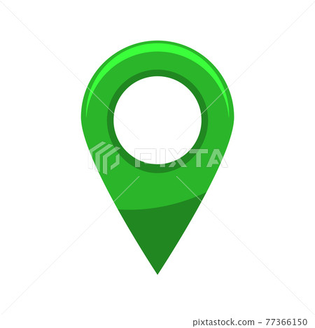 Cartoon style shiny or glossy map pin. Flat and... - Stock Illustration ...