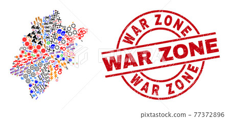 War Zone Scratched Stamp and Fujian Province... - Stock Illustration ...