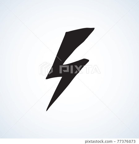 Symbol of lightning. Vector illustration - Stock Illustration [77376873 ...