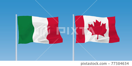 Flags of Italy and Canada - Stock Illustration [77384634] - PIXTA
