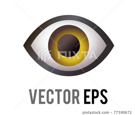 Vector single human eye, looking forward icon - Stock Illustration ...