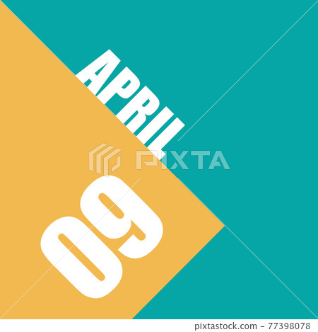 april 9th. Day 9 of month,illustration of date... - Stock Illustration ...
